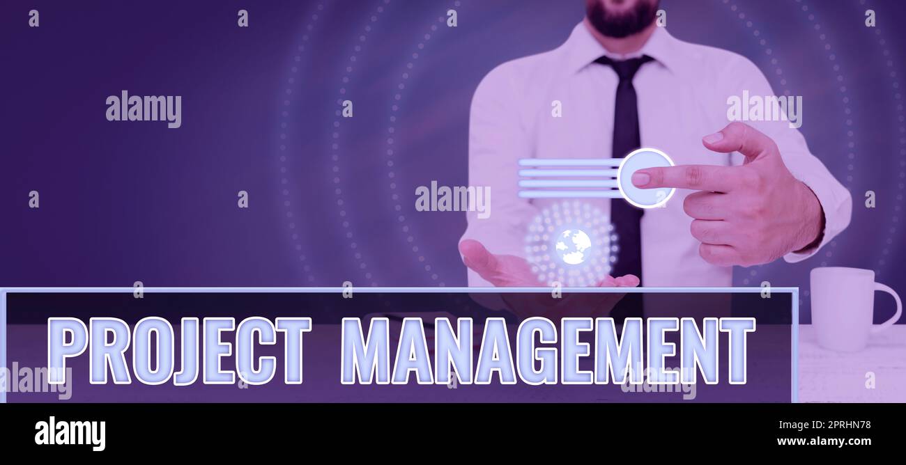 Text sign showing Project ManagementApplication Process Skills to ...