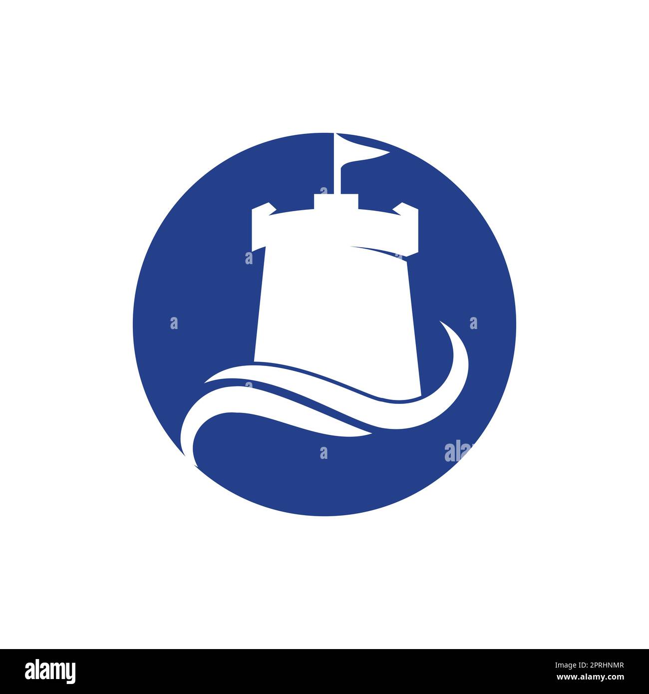 Castle wave vector logo design template. Abstract fortress wave logo ...