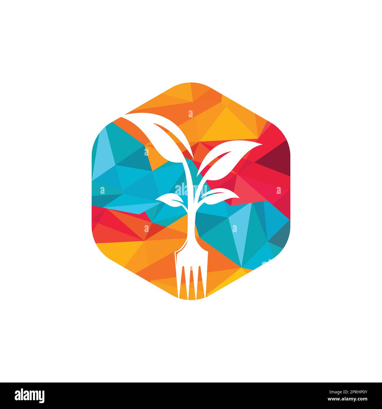 Fork tree vector logo design. Restaurant and farming logo concept Stock ...