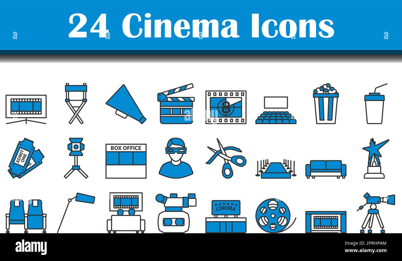 Cinema Icon Set Stock Vector Image & Art - Alamy