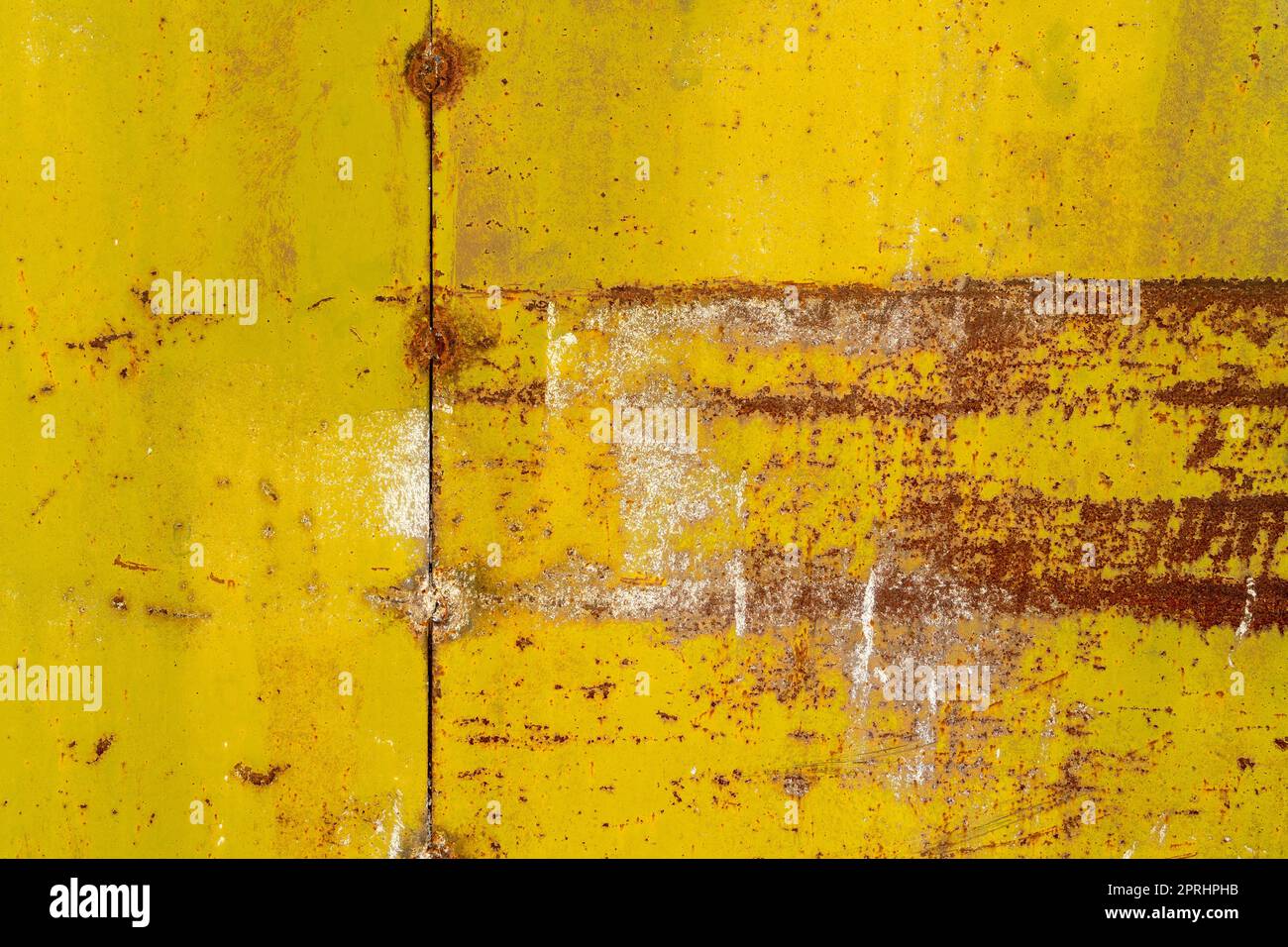 Rust texture on a green background. The green wall is dirty and rusty ...