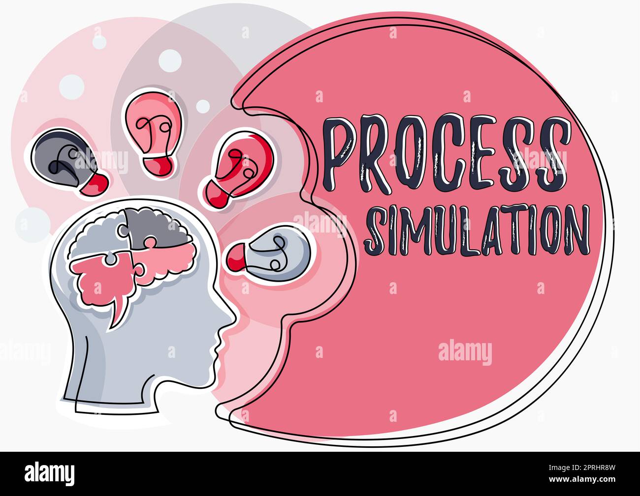 Conceptual display Process SimulationTechnical Representation Fabricated Study of a system ...