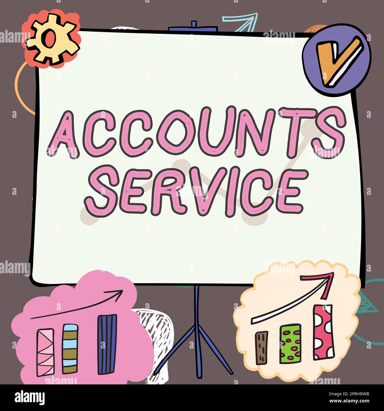 Hand Writing Sign Accounts Serviceaccessing List Of User Profiles And Information Linked Word