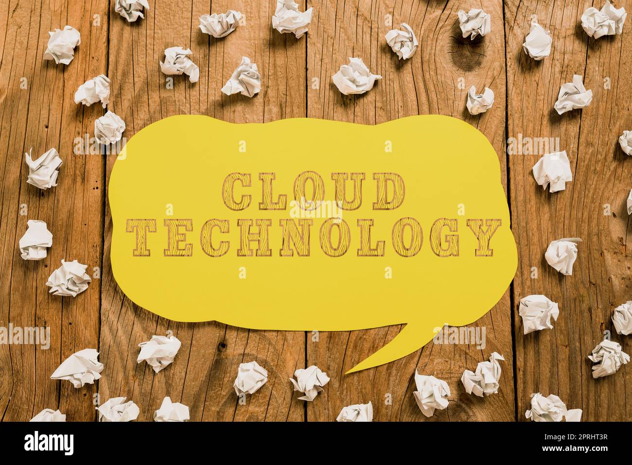 Text caption presenting Cloud Technologystoring and accessing data and ...