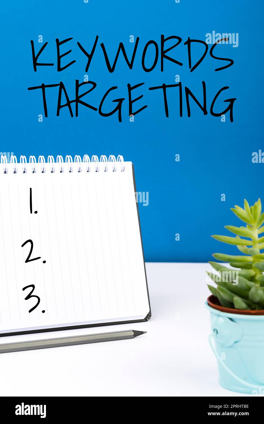 Writing displaying text Keywords TargetingUse Relevant Words to get ...