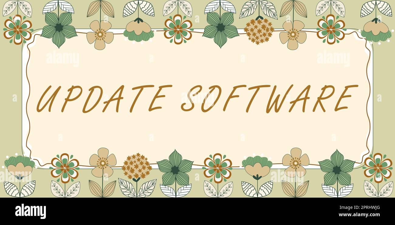 Handwriting text Update Softwarereplacing program with a newer version ... Handwriting text Update Softwarereplacing program with a newer version ...