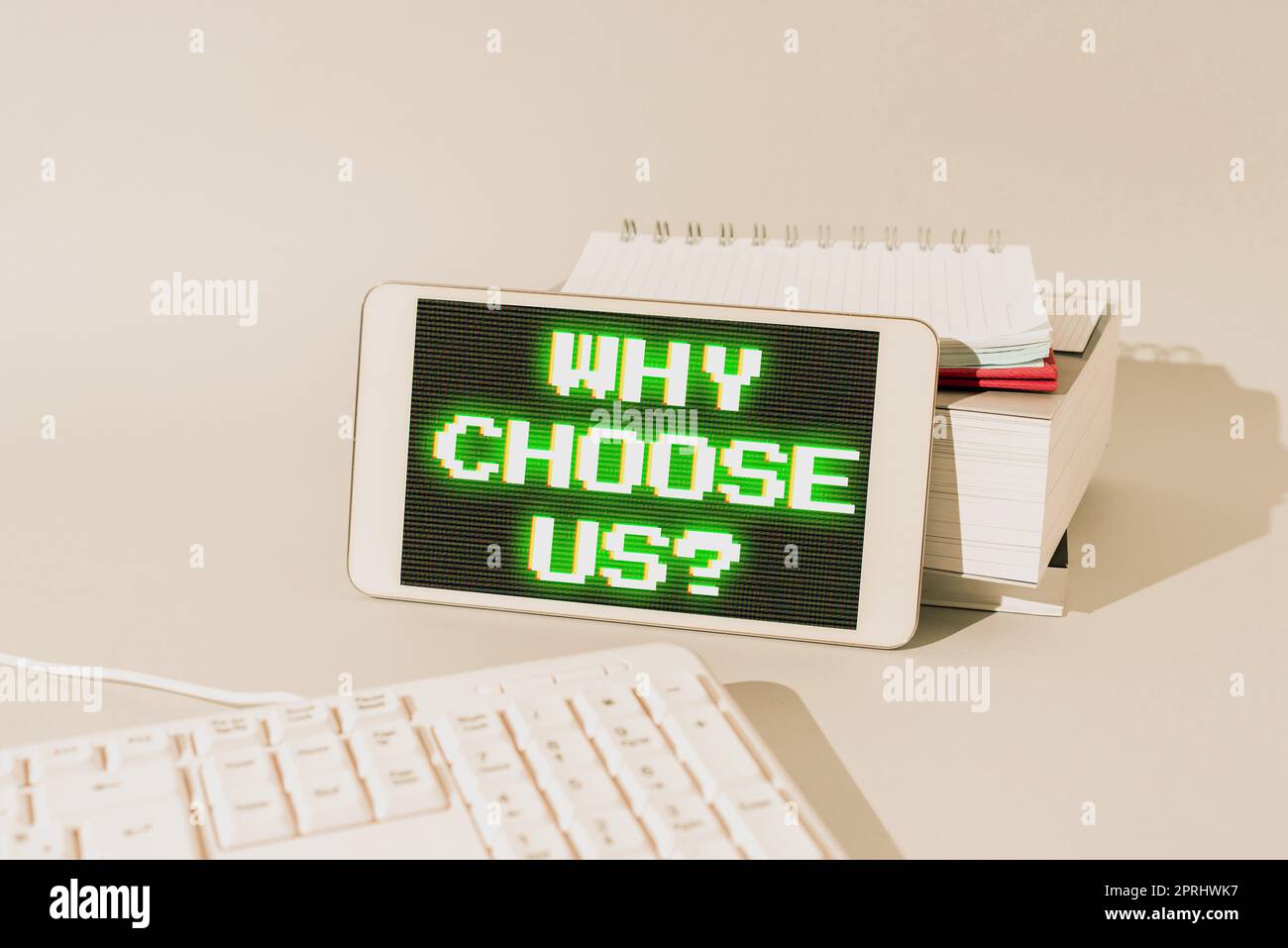 Sign displaying Why Choose Us. Word Written on Reasons for choosing our ...