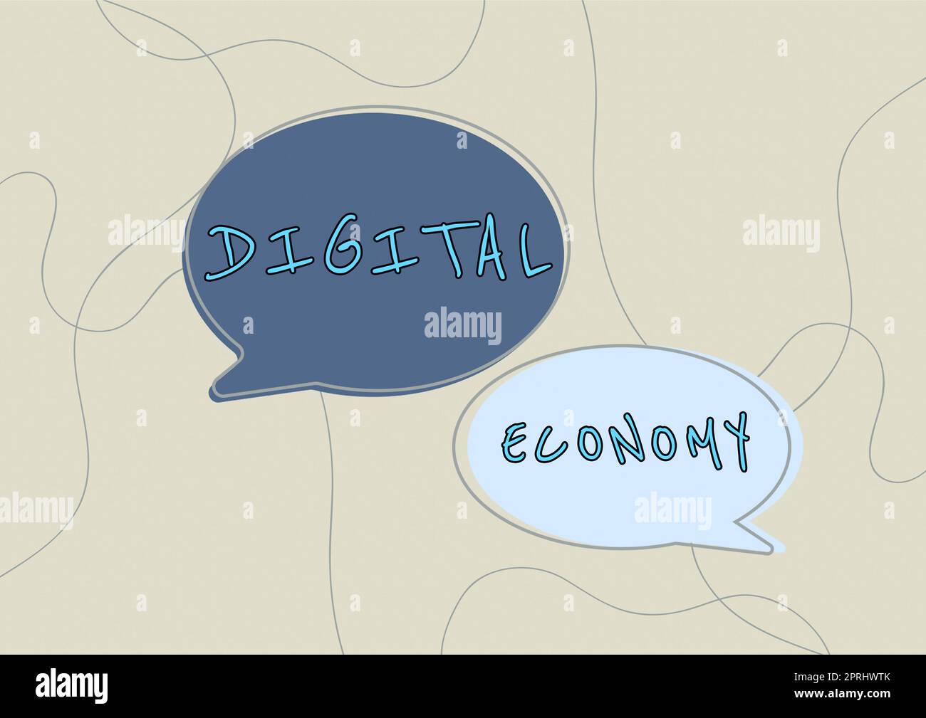 Text caption presenting Digital Economyworldwide network of economic ...