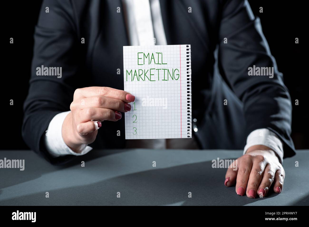 Text caption presenting Email MarketingSending a commercial message to ...