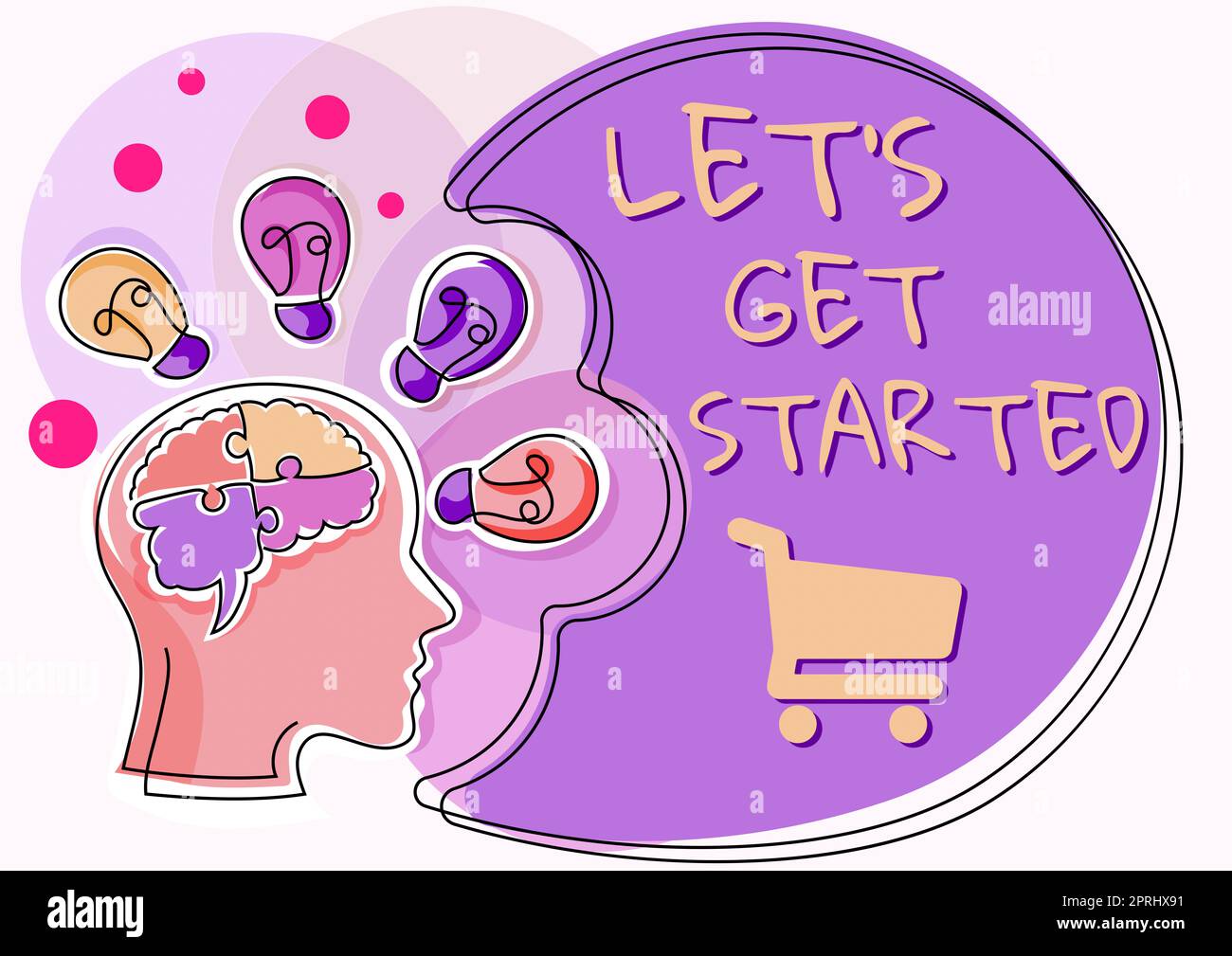 Conceptual caption Let s is Get StartedTo begin doing or working on ...