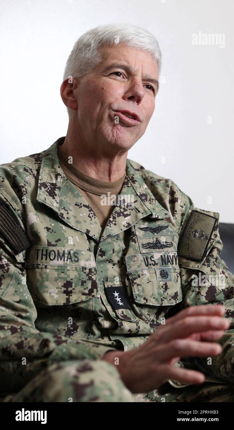 Karl Owen Thomas, a United States Navy vice admiral who serves as the ...