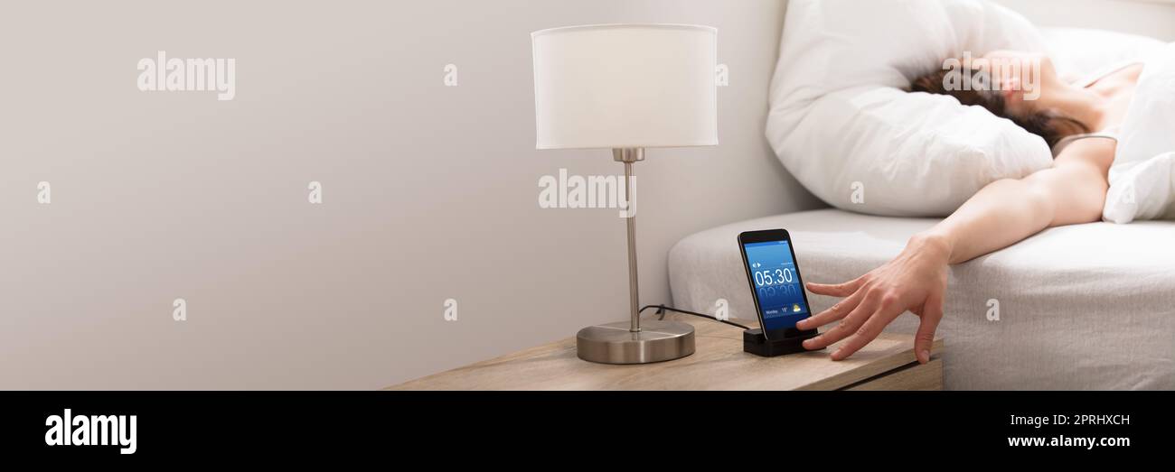 Snooze alarm phone hi-res stock photography and images - Alamy