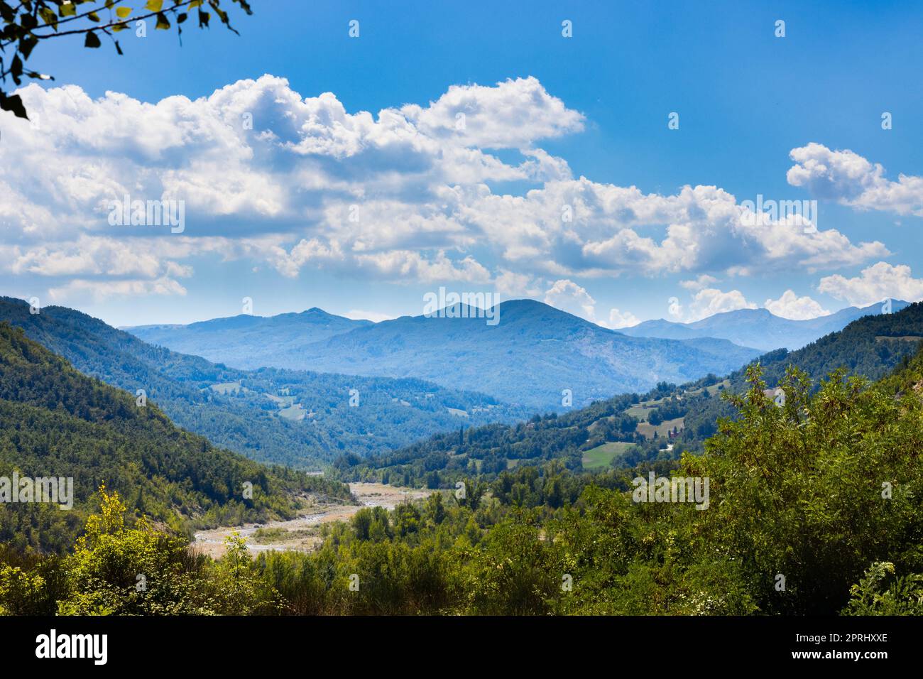 Mountain landscape of Cirone Pass, Toscano Emiliano Park in Parma ...