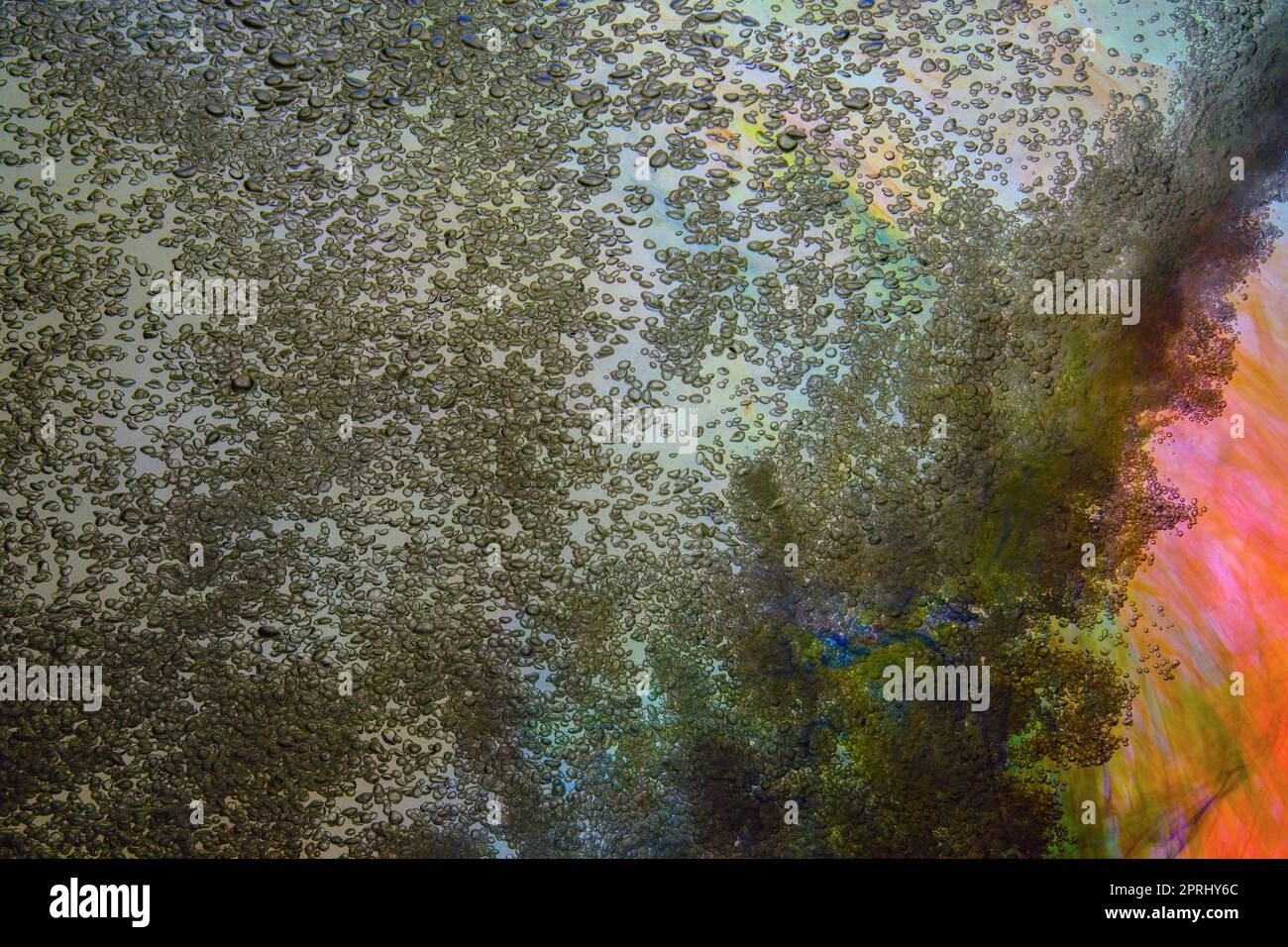 abstract background bubble liquid ink in water drops flow Stock Photo ...