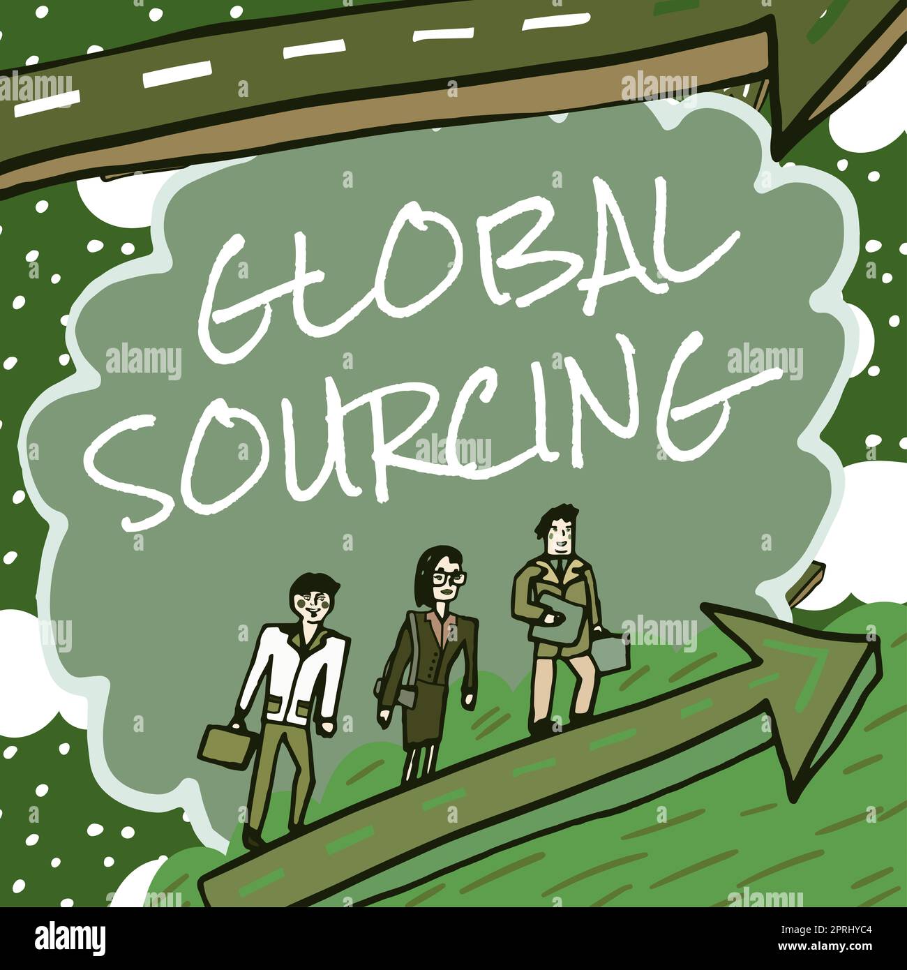 Inspiration showing sign Global Sourcingpractice of sourcing from the ...