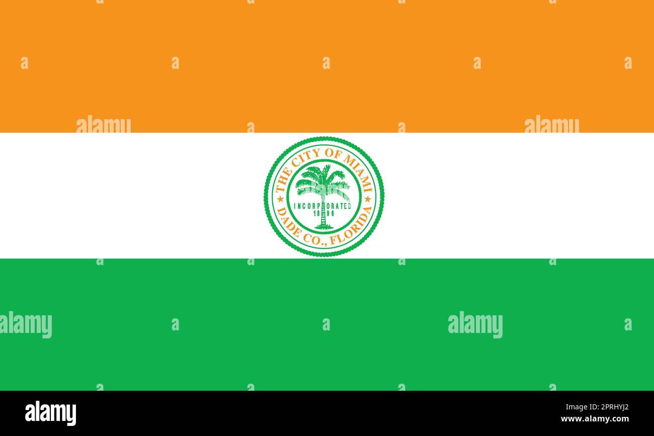 The flag of the city of Miama Florida USA Stock Photo - Alamy