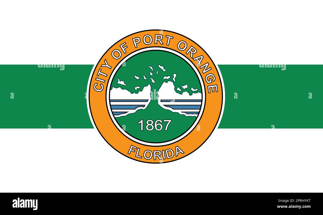 The flag of the city of Port Orange Florida USA Stock Photo - Alamy