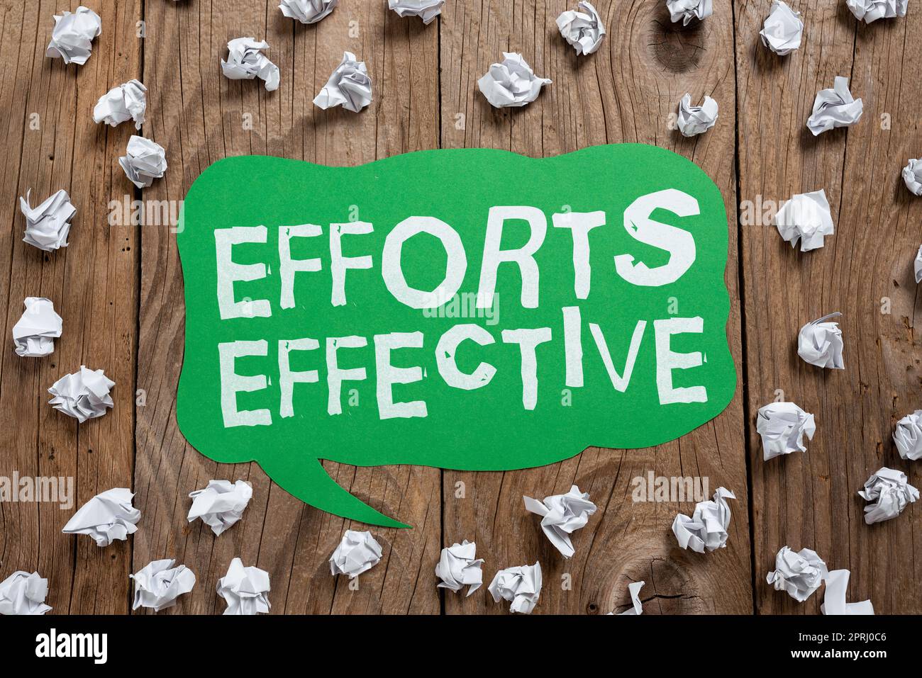 Text caption presenting Efforts EffectiveProduces the results as per ...