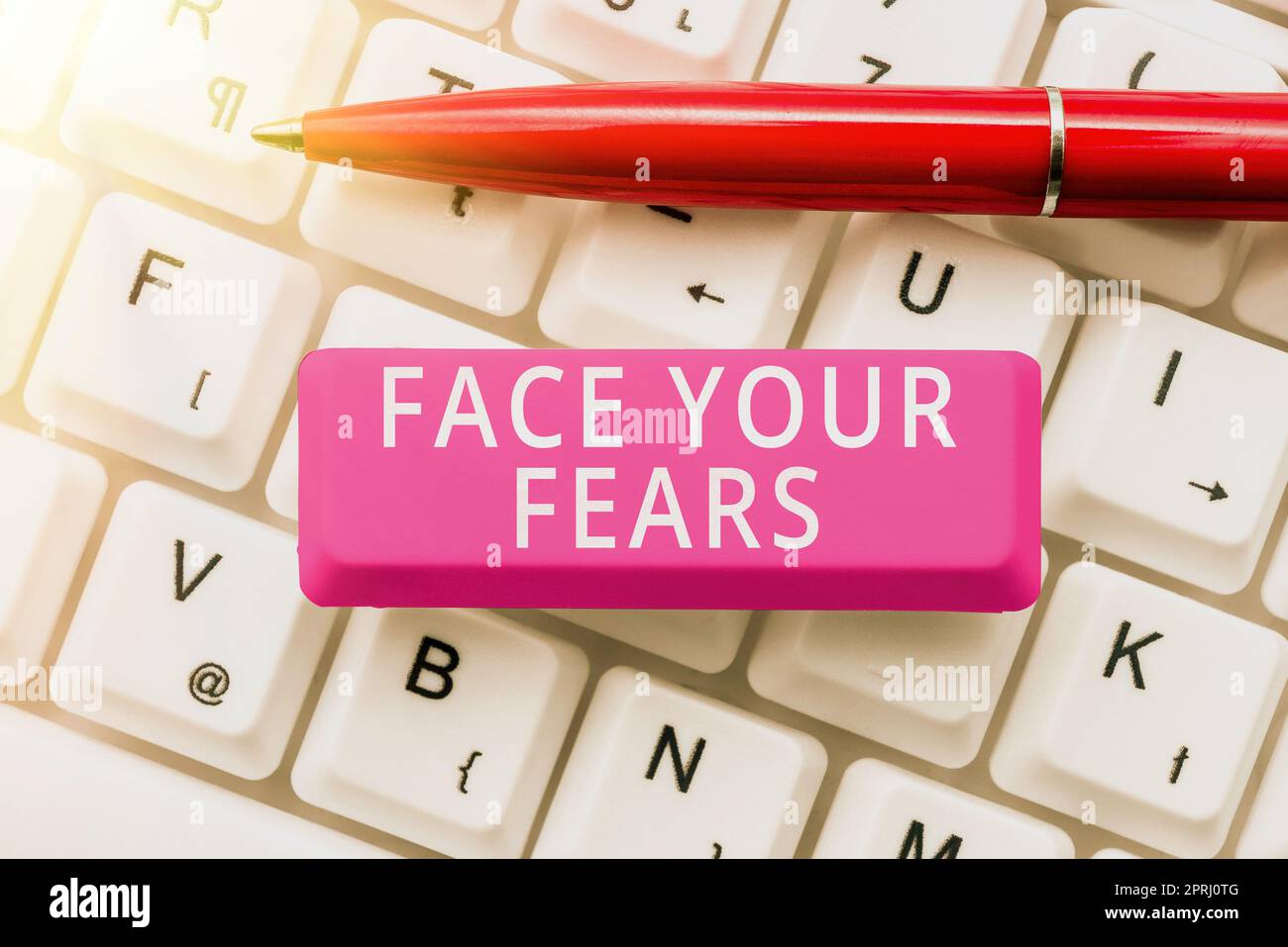Hand writing sign Face Your Fears, Word for Strong and confident to ...
