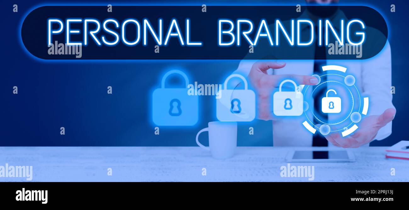 Conceptual caption Personal BrandingMarketing themselves and their ...