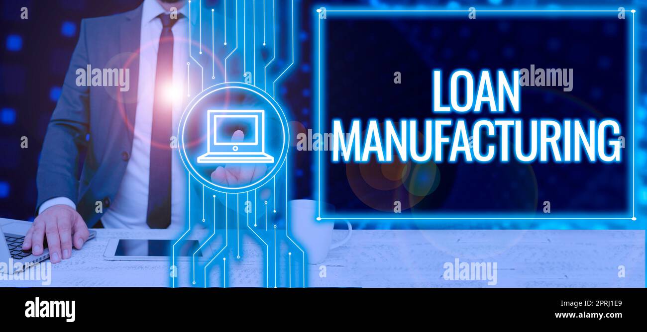 Text sign showing Loan ManufacturingBank Process to check Eligibility ...