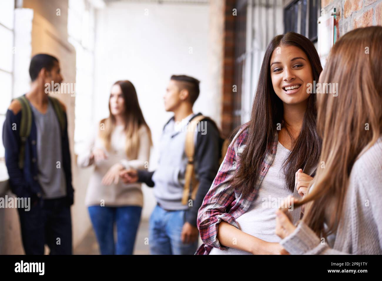 Group Of High School Friends Talking