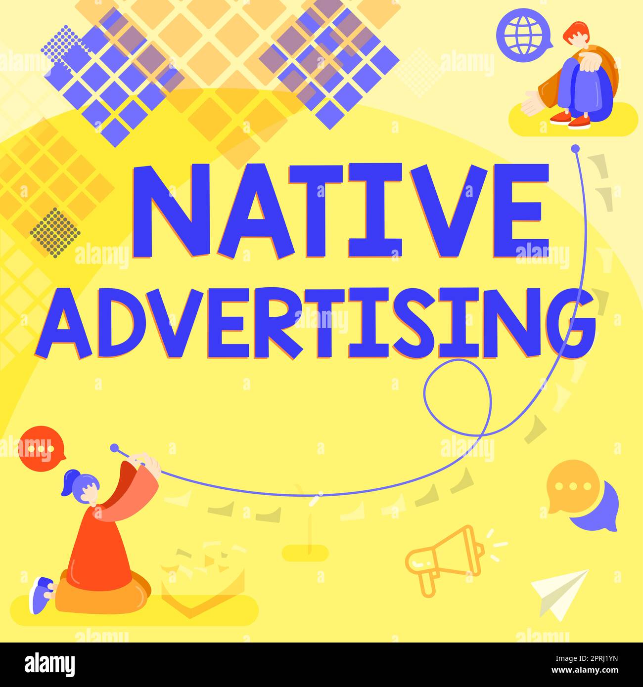 Text caption presenting Native AdvertisingOnline Paid Ads Match the ...