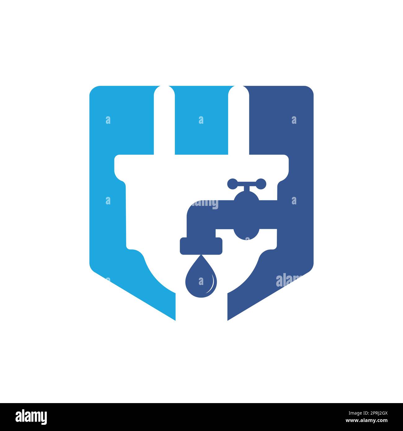 Plumbing and electric service logo design. Cord with water faucet icon ...
