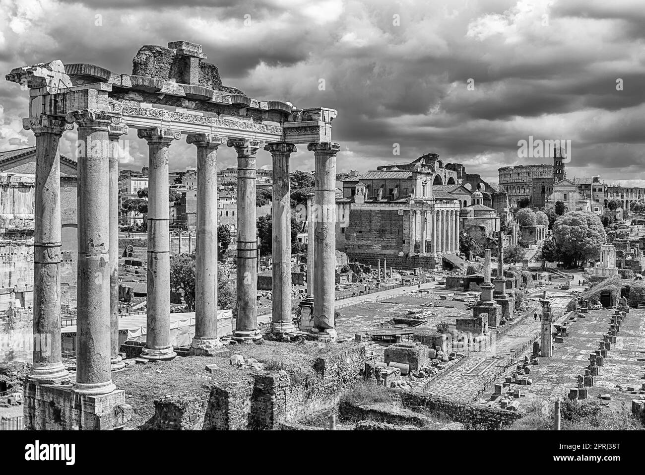 Rome scenic view Black and White Stock Photos & Images - Alamy