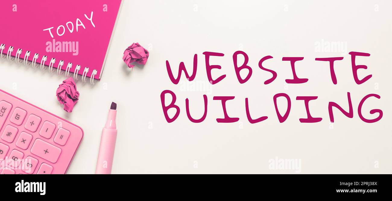 Writing displaying text Website Building, Business approach site is ...