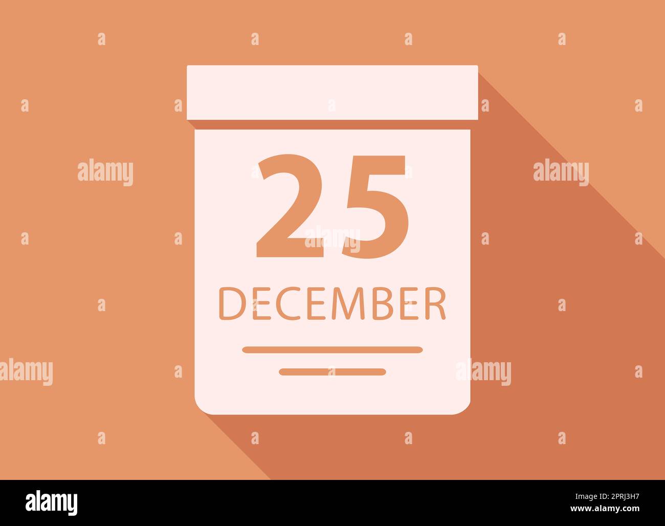 Tear-off calendar December 25 holiday Christmas - Vector illustration ...