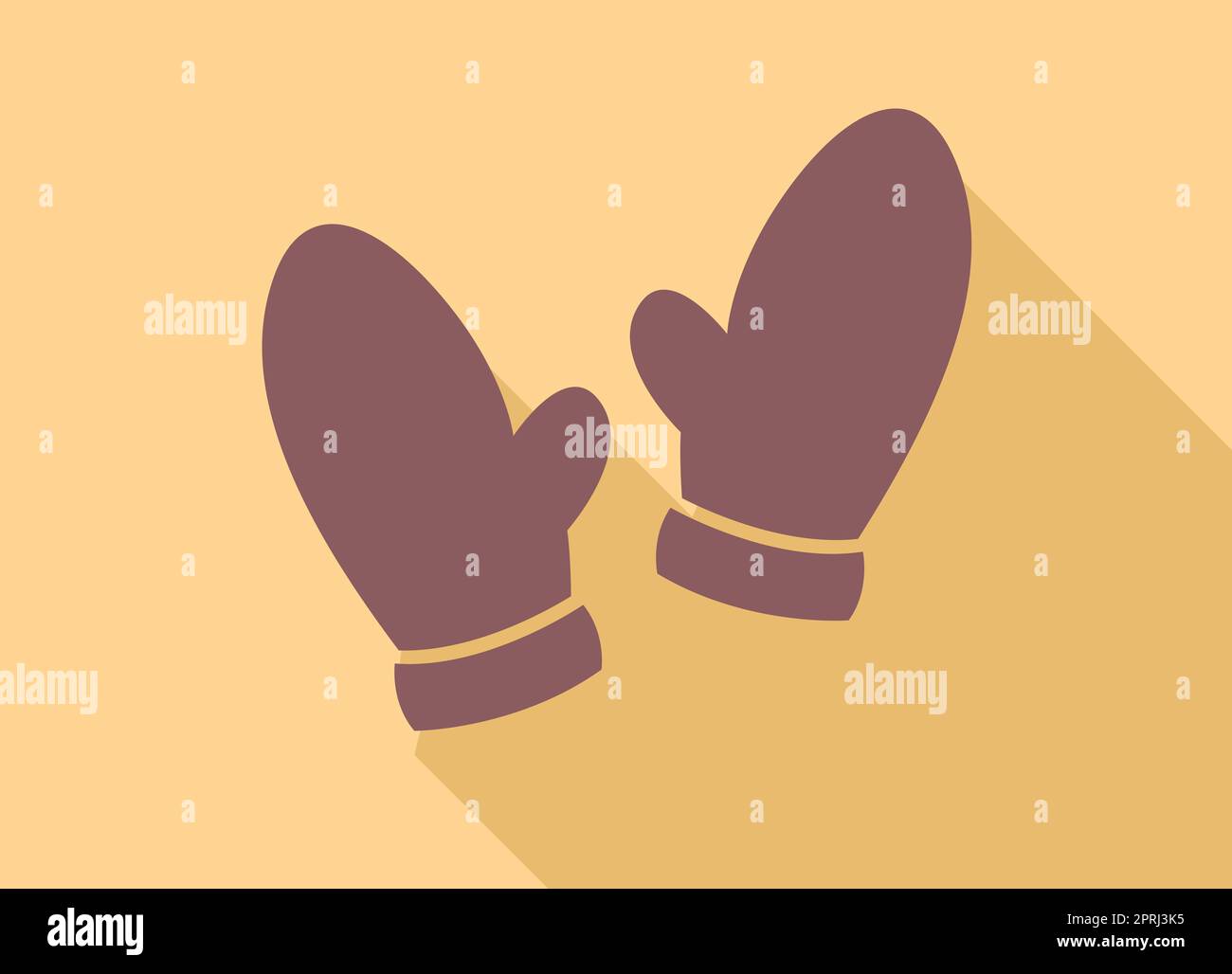 Pair of winter mittens, element of winter - Vector illustration Stock ...