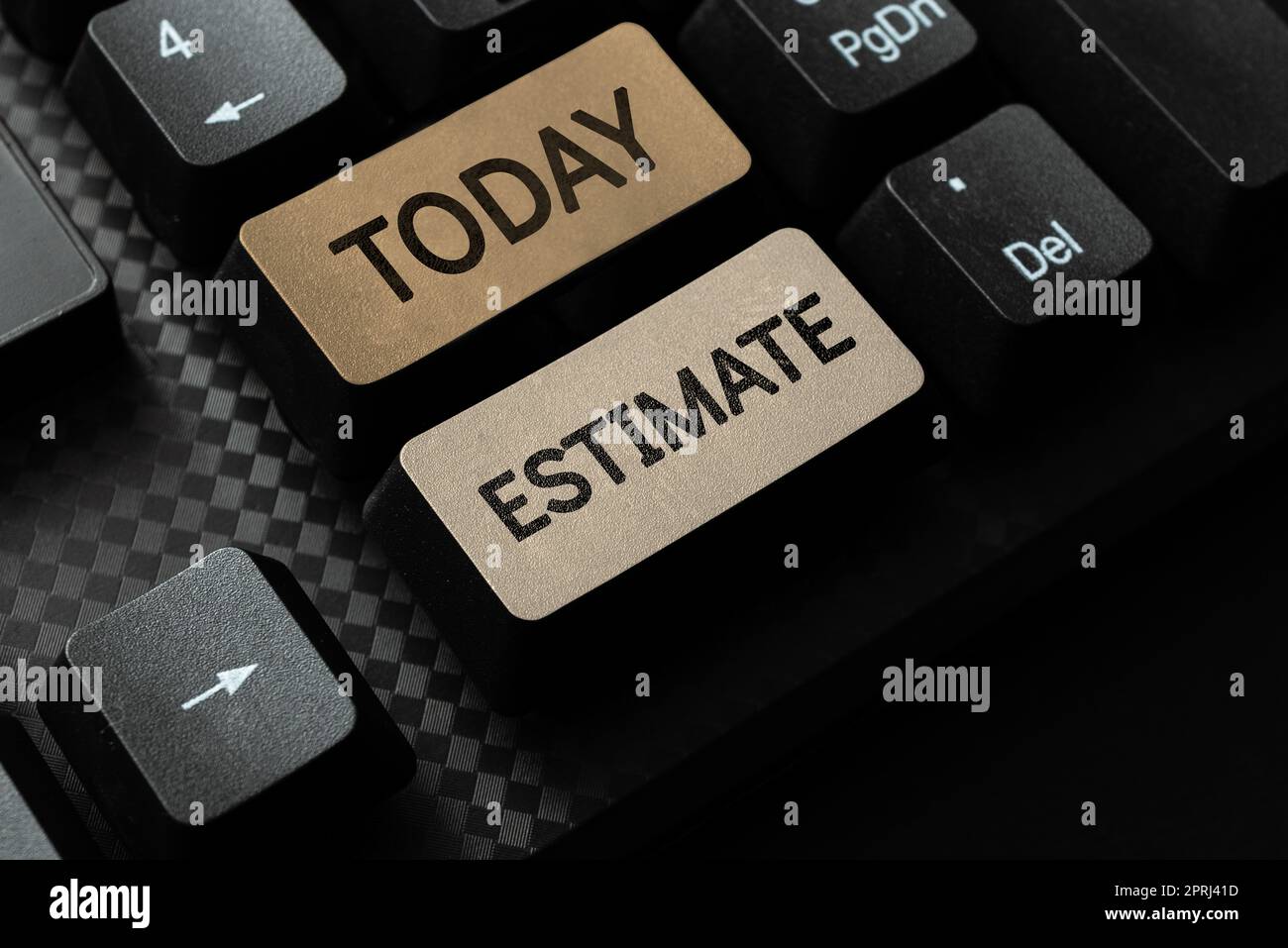 Hand writing sign Estimate, Business overview calculate or assess ...