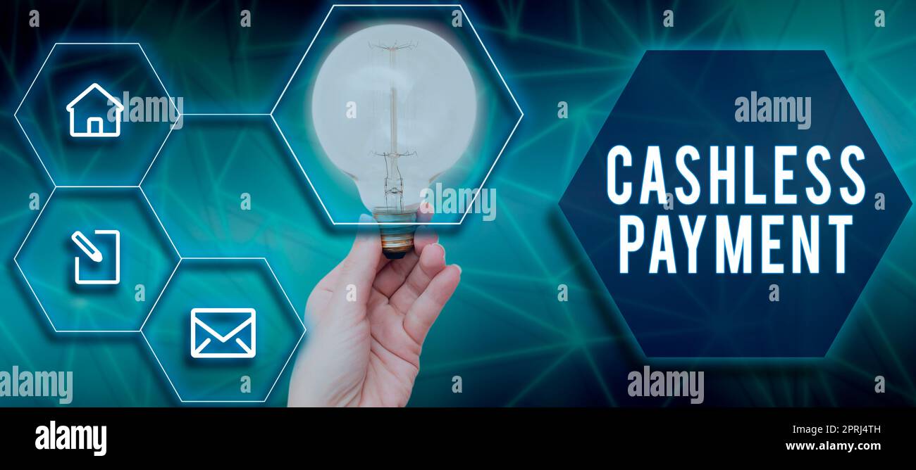 Writing displaying text Cashless Payment, Internet Concept Yearly ...