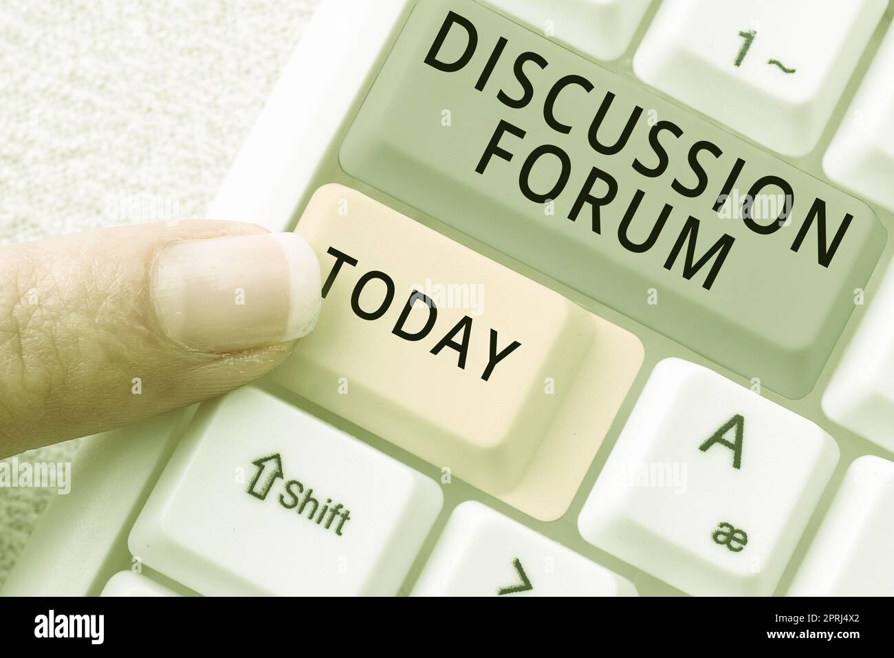 Text caption presenting Discussion Forum, Business showcase practice of ...