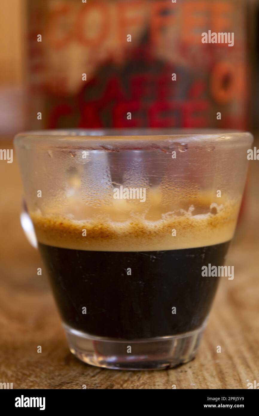 Espresso in glass hi-res stock photography and images - Alamy