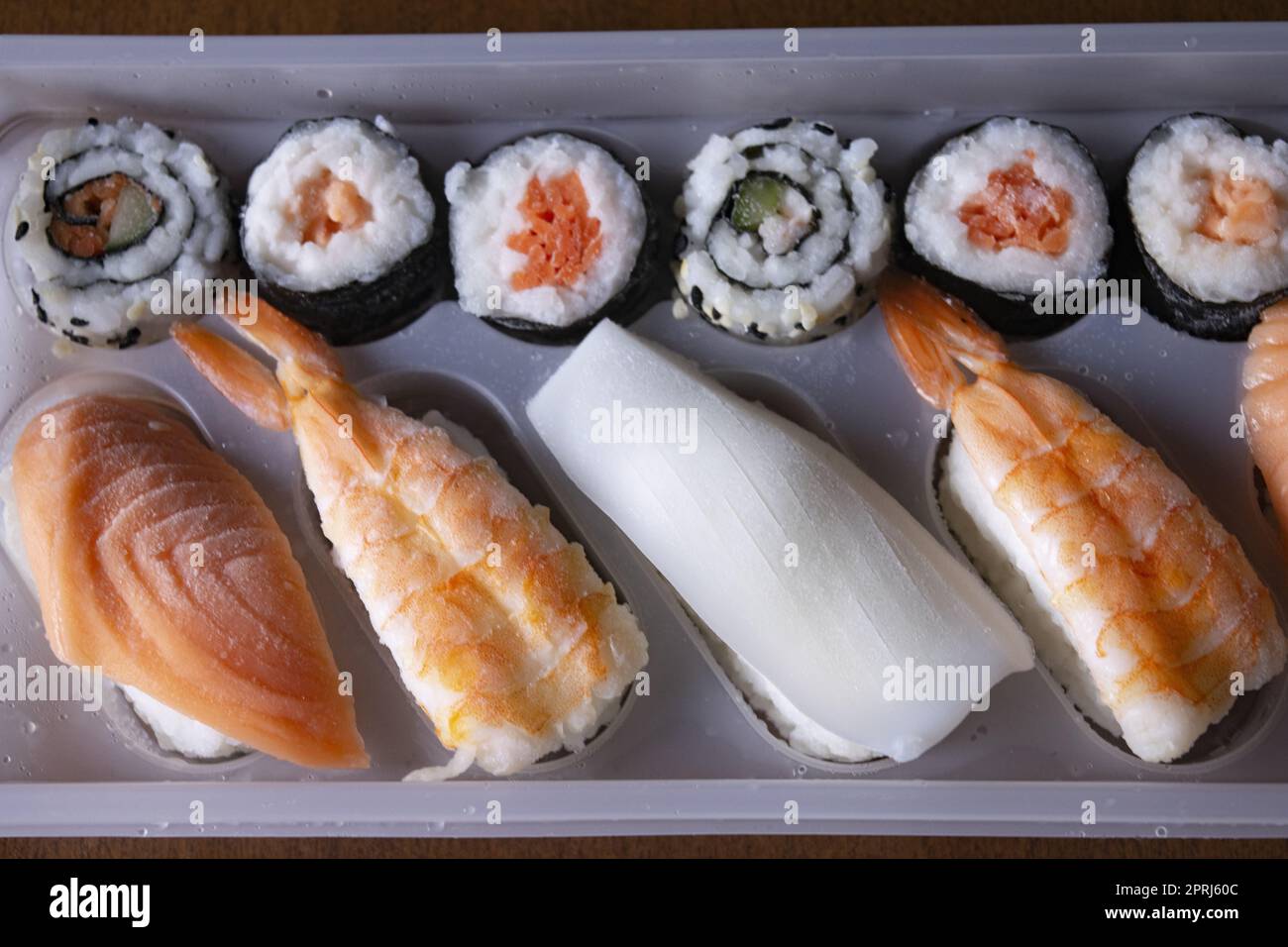 frozen japanese sushi Stock Photo - Alamy