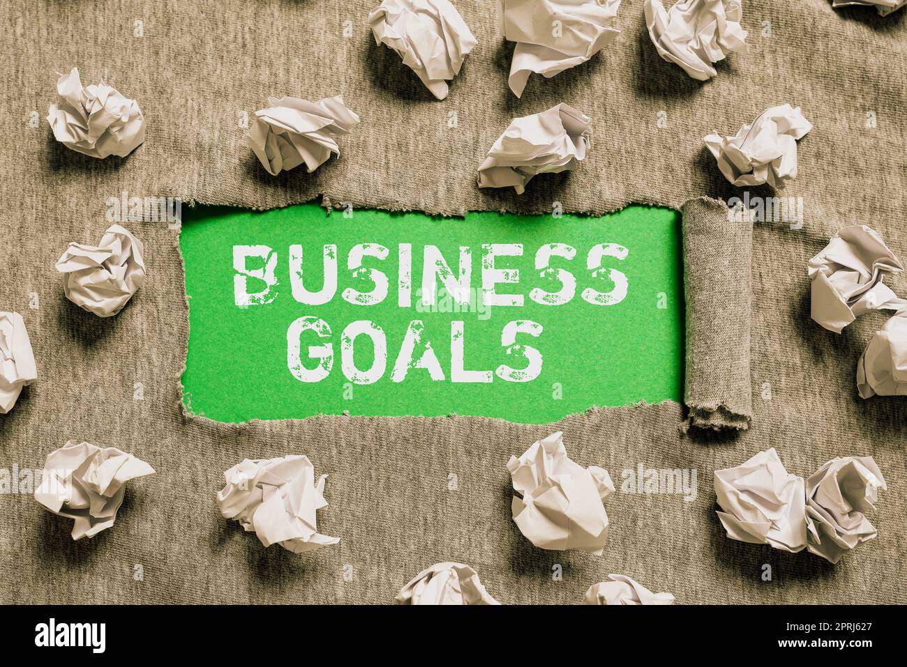 Hand writing sign Business Goals, Internet Concept Marketing ...