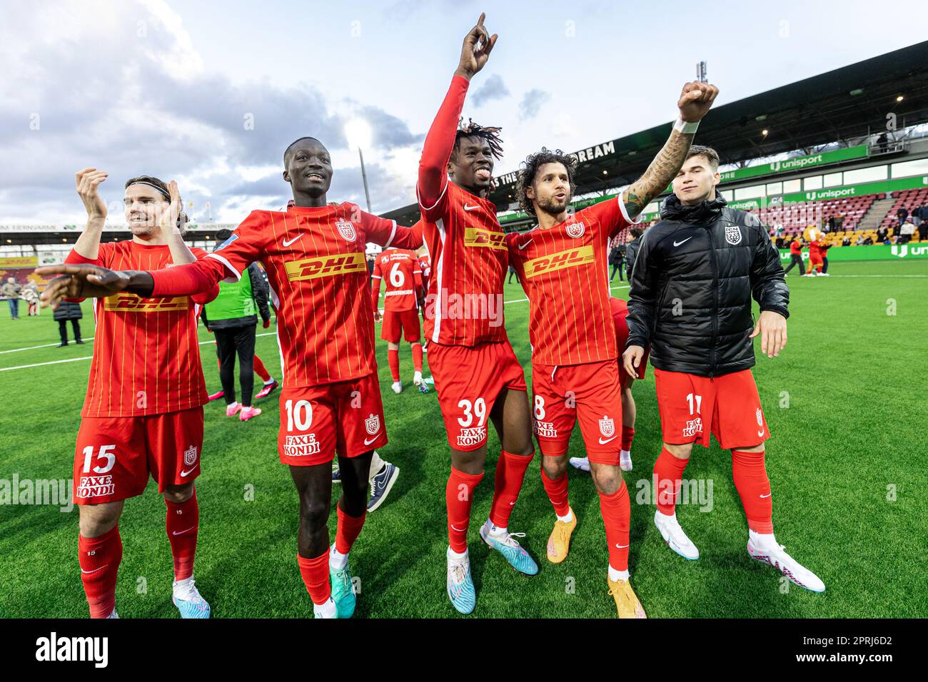 Farum, Denmark. 26th Apr, 2023. Erik Marxen (15), Mohamed Diomande (10 ...