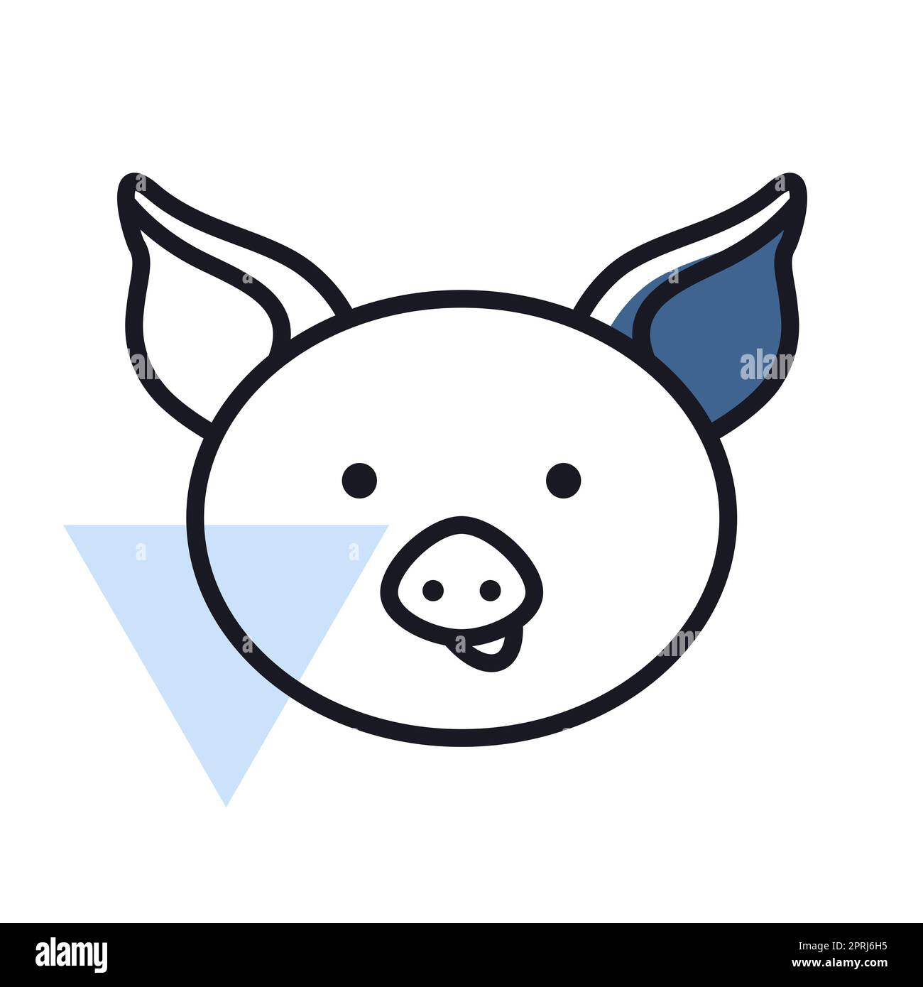 Pig isolated icon. Farm animal vector illustration. Agriculture sign ...