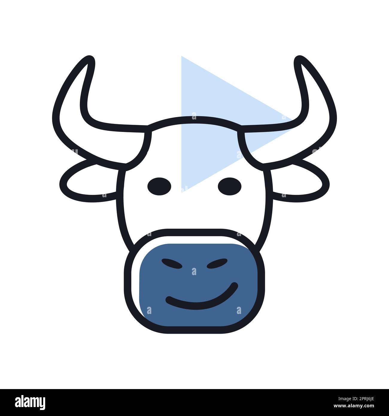 Bull isolated icon. Farm animal vector illustration. Agriculture sign ...