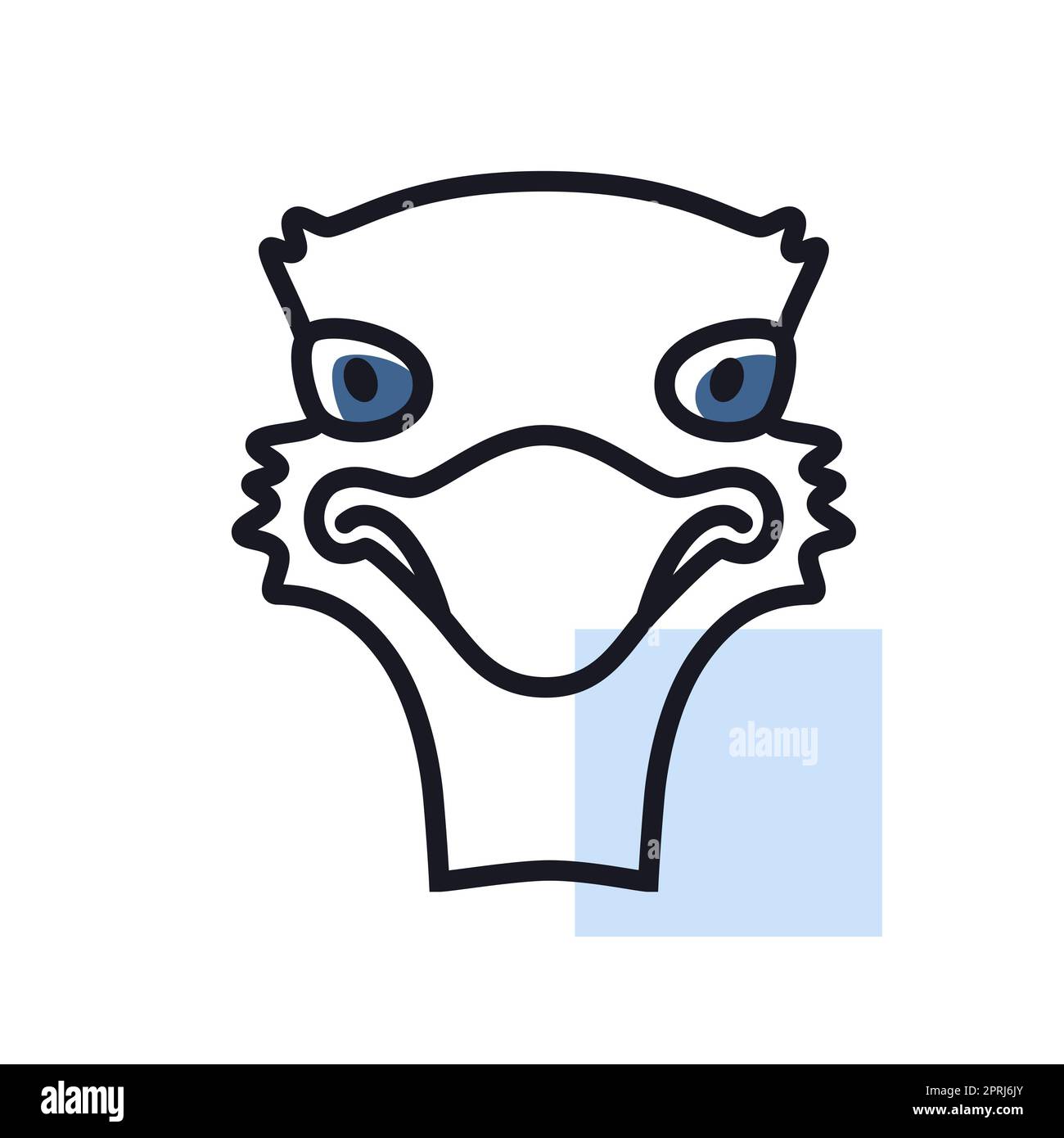 Ostrich isolated icon. Animal head vector. Agriculture sign. Graph ...