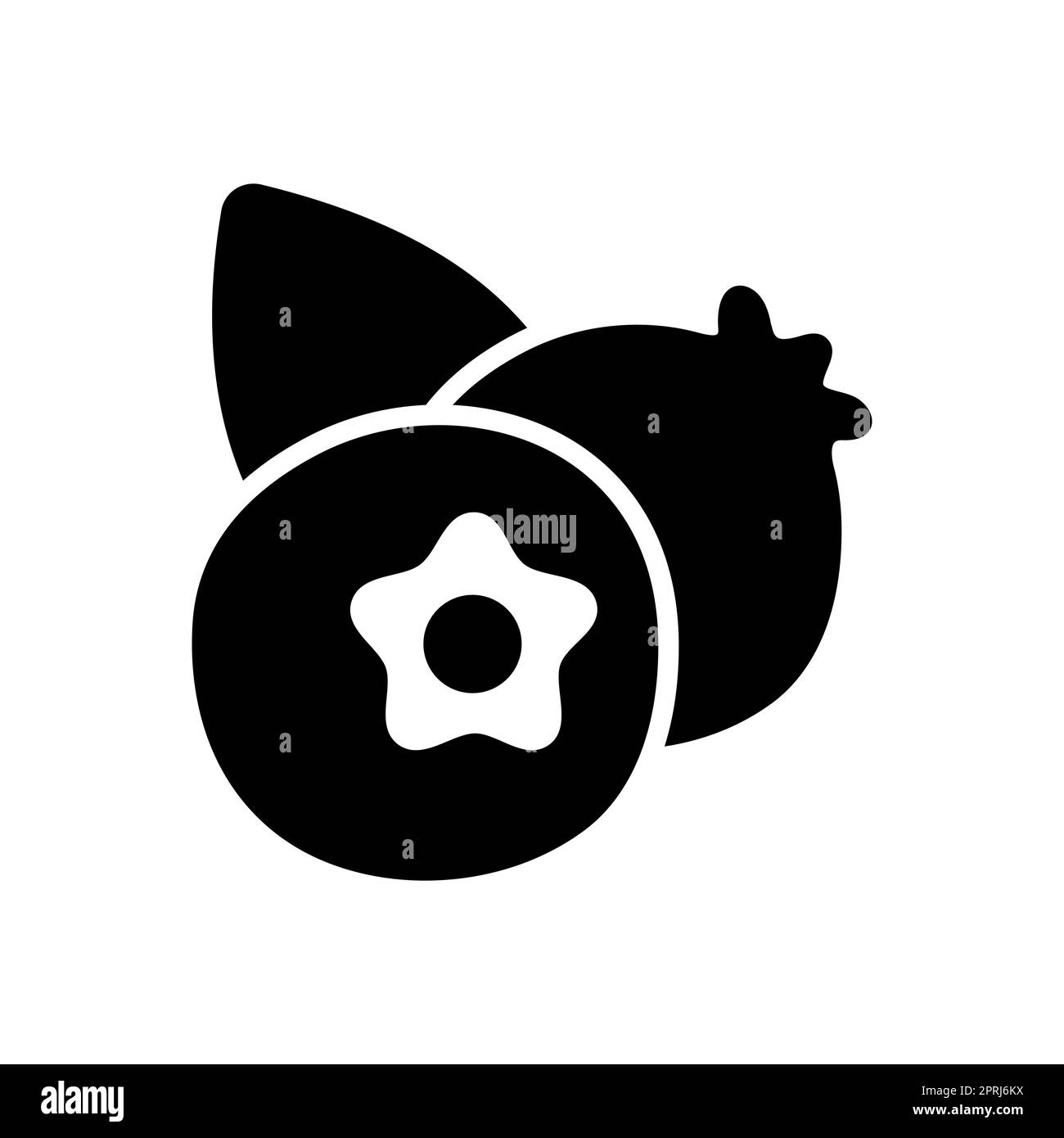 Forest berry sign. Blueberry vector glyph icon. Graph symbol for food ...