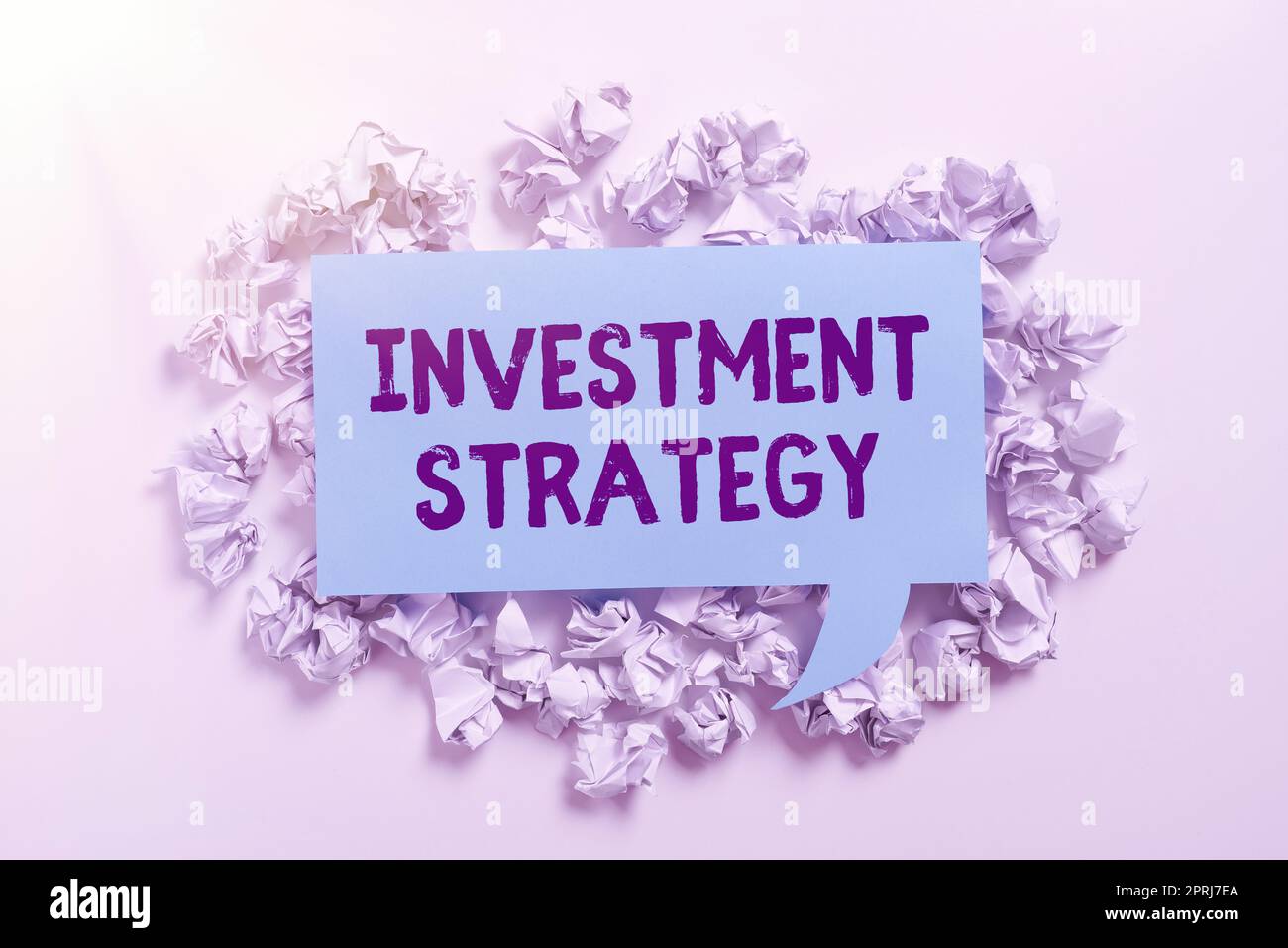 Text sign showing Investment Strategy. Business approach Set of Rules ...