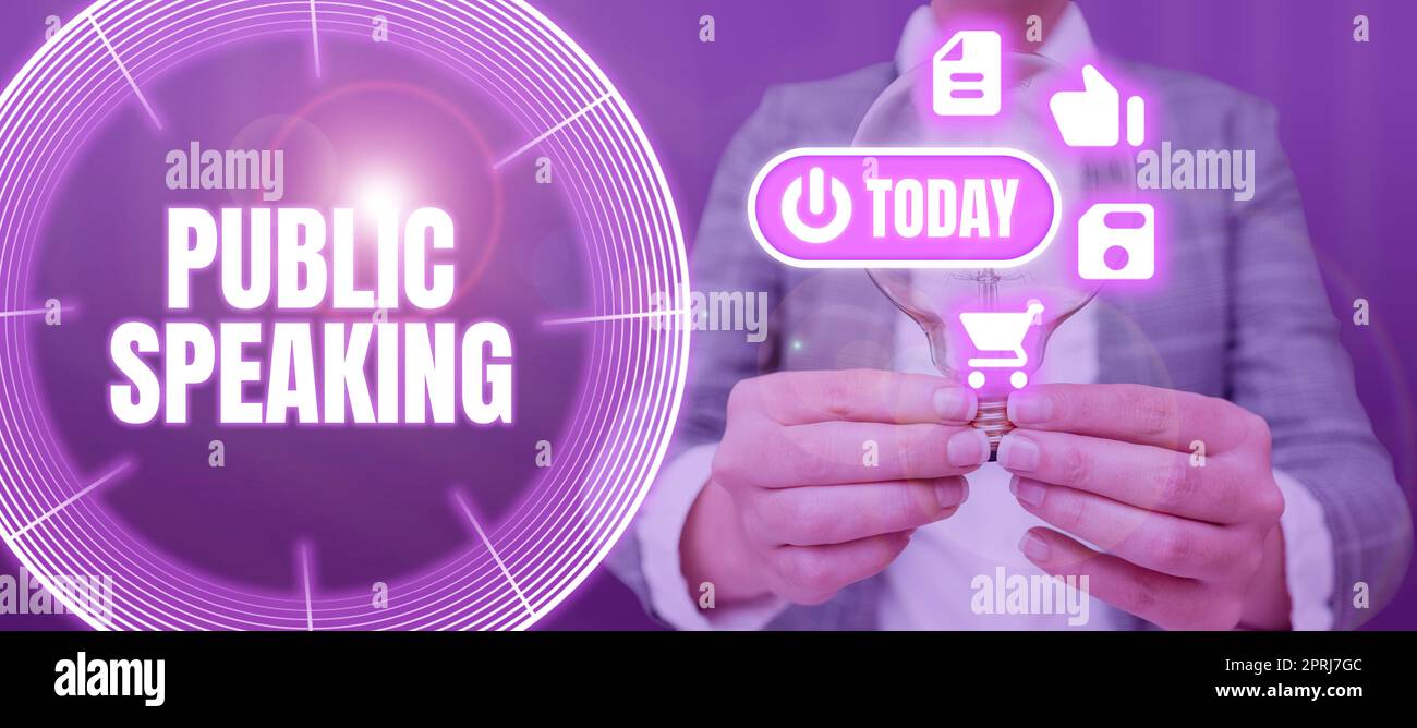 Handwriting text Public Speaking talking people stage in subject ...