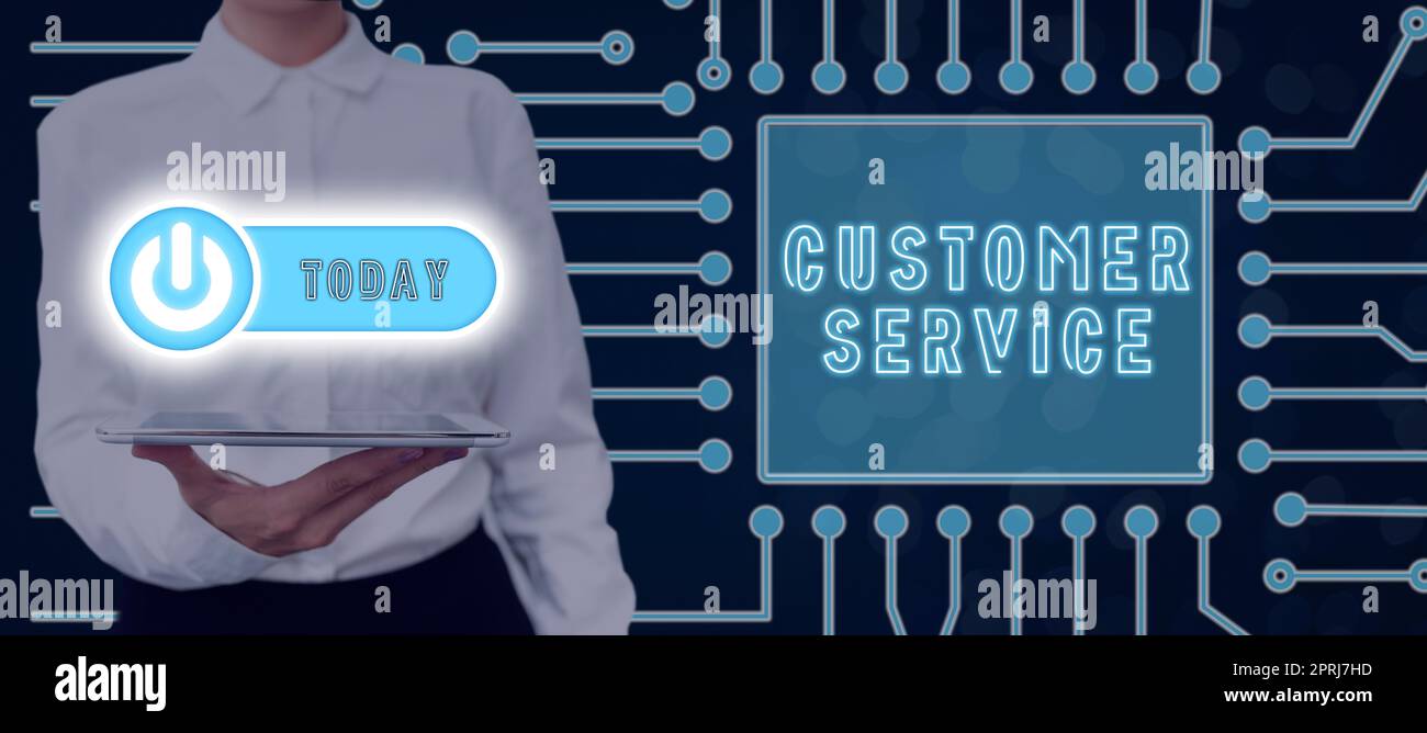 Writing displaying text Customer Serviceprocess of ensuring client ...