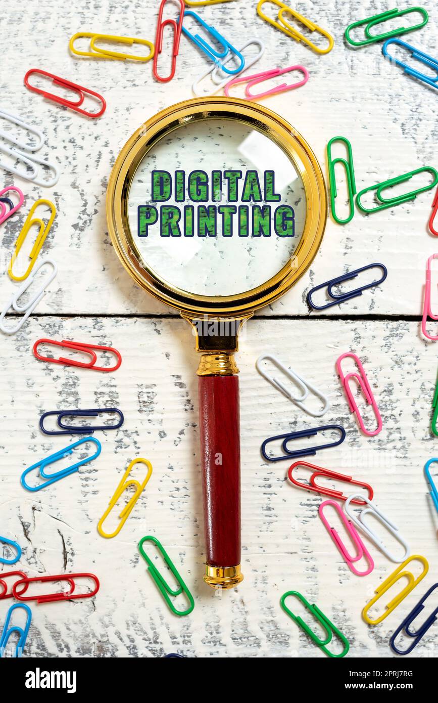 Conceptual caption Digital Printingdigital based images directly to ...