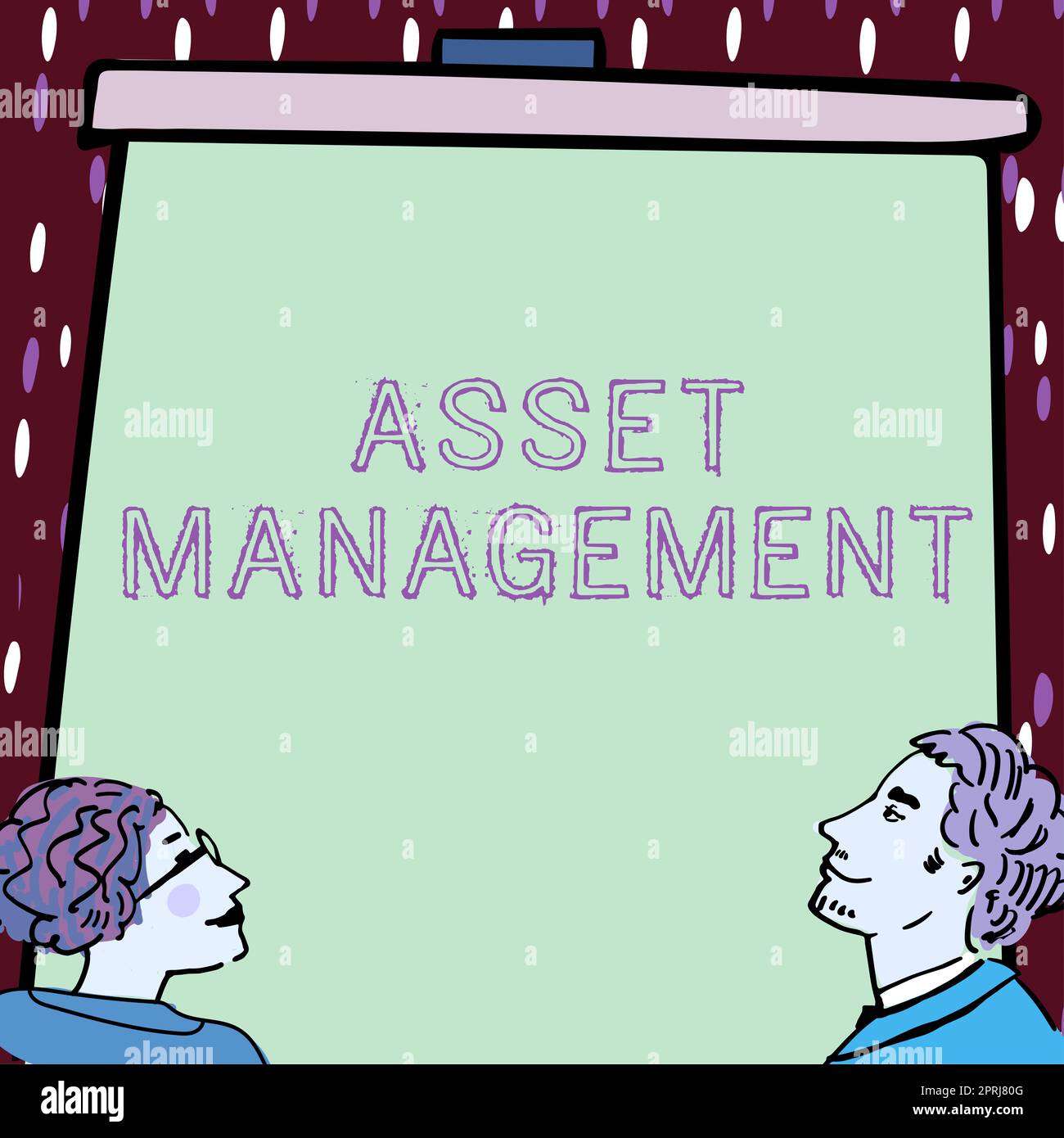 Sign displaying Asset Managementsystematic process of operating and ...