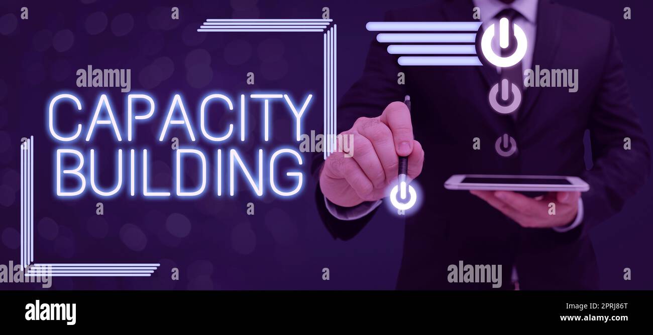 Handwriting text Capacity BuildingStrengthen the abilities of ...