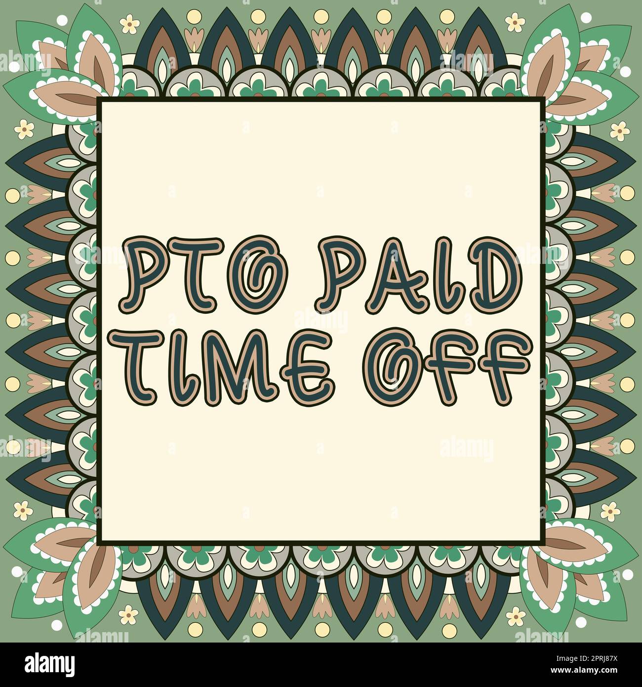 Writing displaying text Pto Paid Time OffEmployer grants compensation ...
